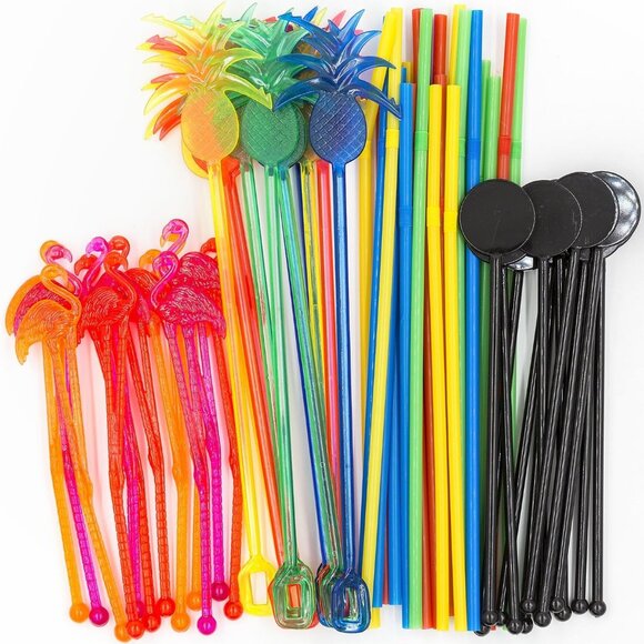 Other | Ultimate Bar Caddy Assorted Swizzle Sticks Disposable Flexible ...